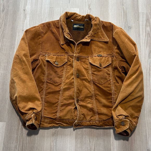 Wrangler | Jackets & Coats | Vintage 8s Mr Wrangler Brown Cord Corduroy ...